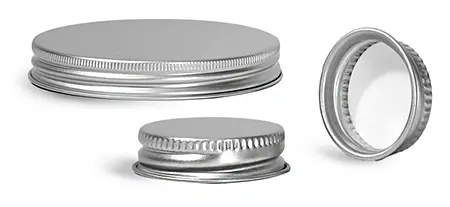 SKS Science Products - Silver Caps, Aluminum with PE Liner